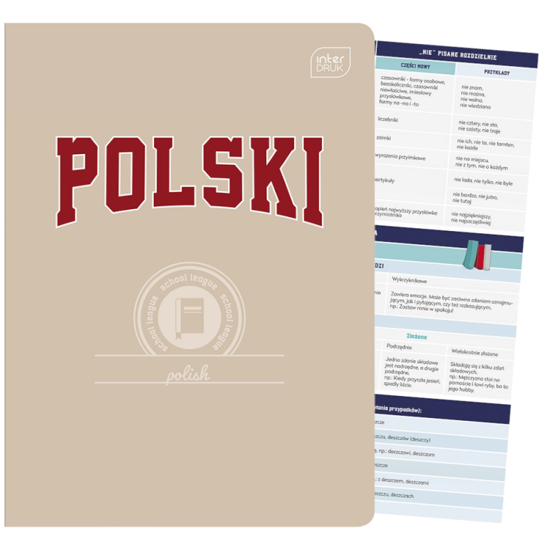 Zeszyt POLSKI tematyczny przedmiotowy A5/60k w linię HYBRID INTERDRUK - adkpapierniczy.pl